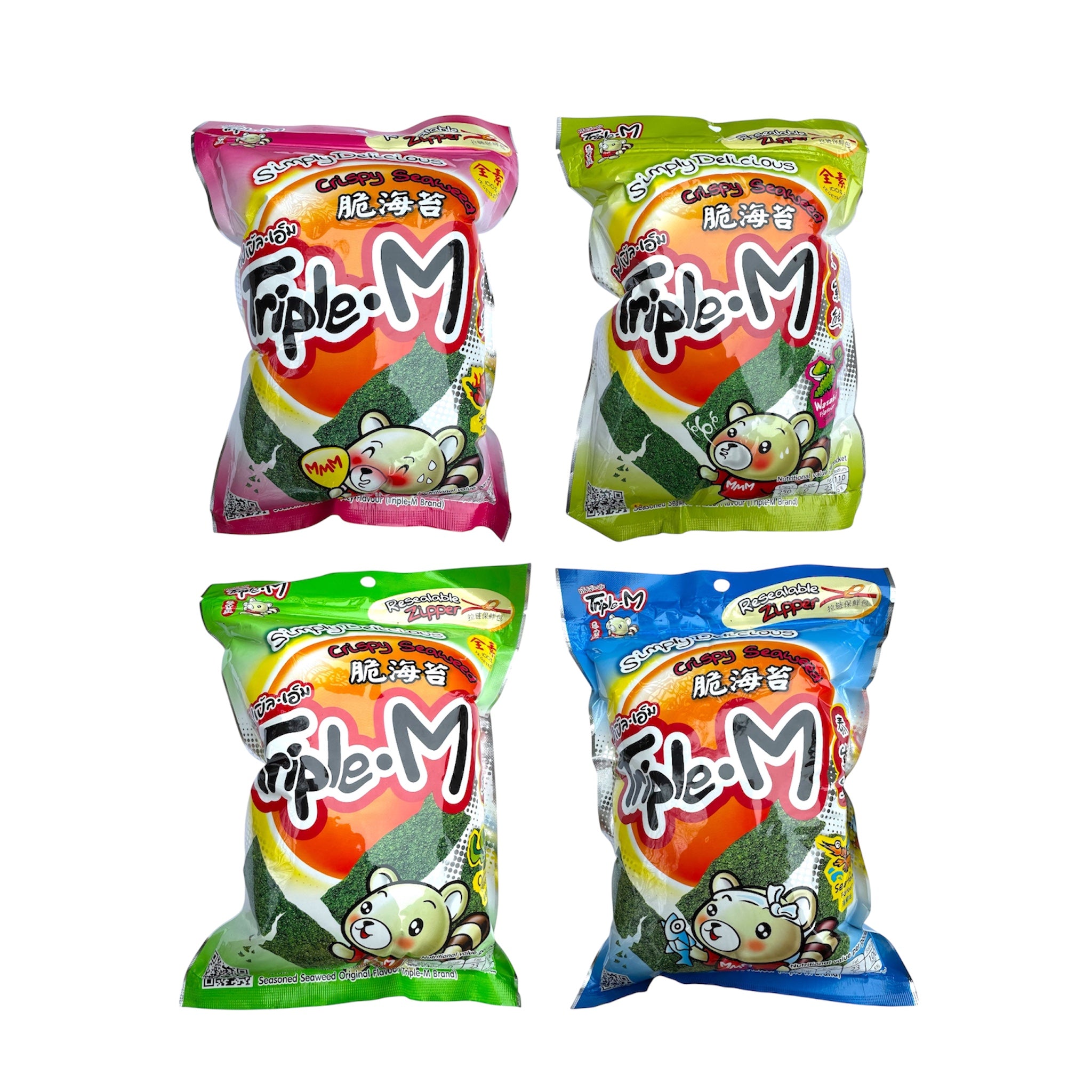 Triple M Crispy Seaweed (Mix 4 Flavors Collection)/ Rong Bien Gion (Bo ...
